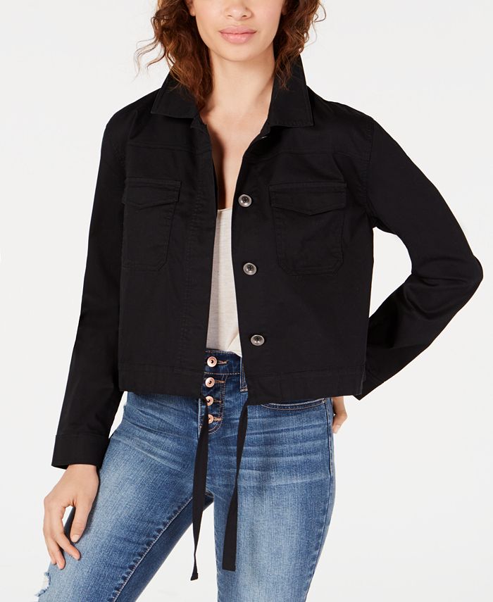 American Rag Juniors' Embroidered Cropped Cargo Jacket, Created for ...