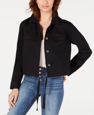 American Rag Juniors' Embroidered Cropped Cargo Jacket, Created for ...