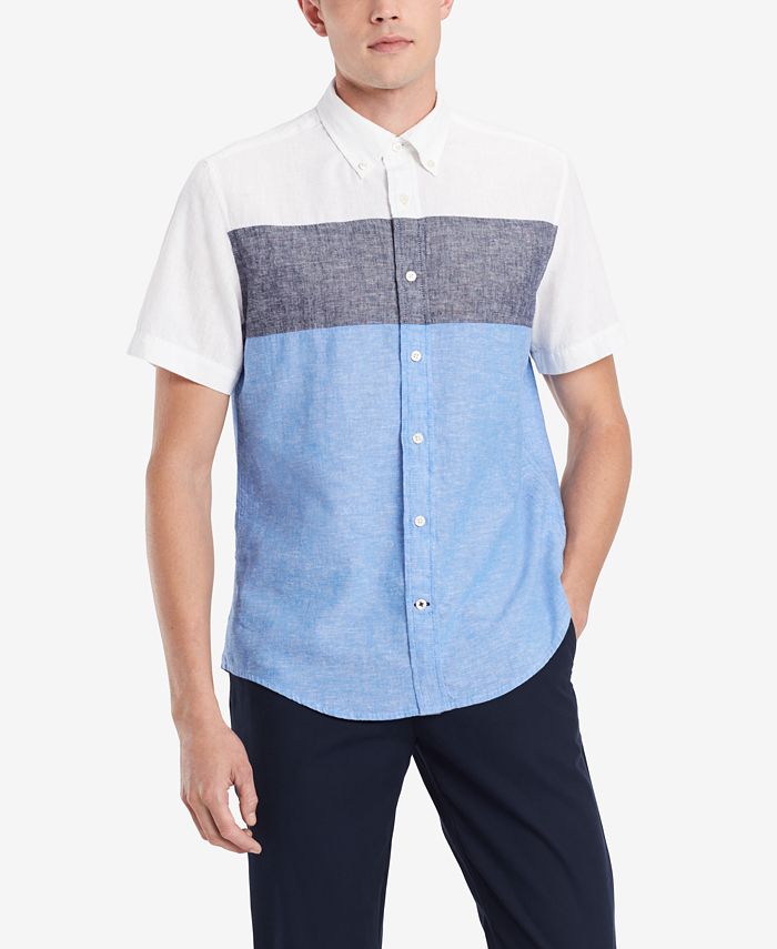 Tommy Hilfiger Men's Colorblocked Shirt, Created for Macy's - Macy's