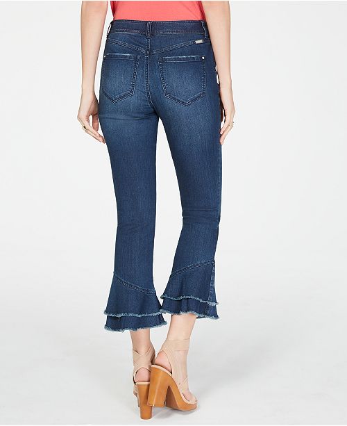 INC International Concepts INC Double-Ruffle Hem Curvy Ankle Jeans ...