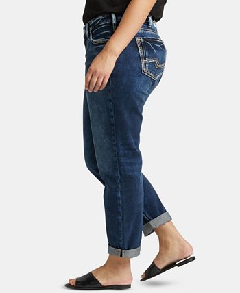 Silver Jeans Co. Plus Size Boyfriend Jeans - Macy's