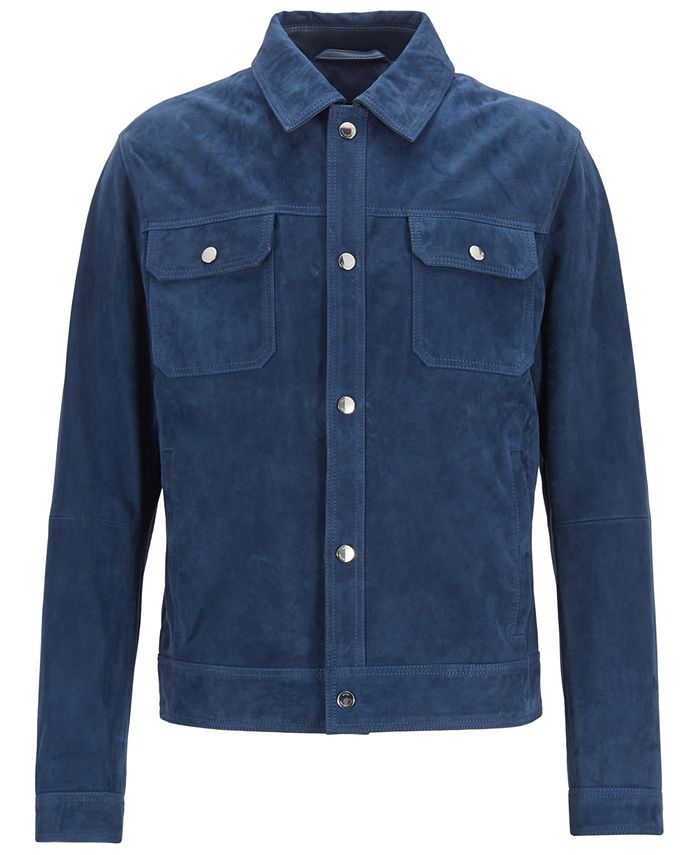 Hugo Boss Men's Regular/Classic Fit Suede Jacket - Macy's
