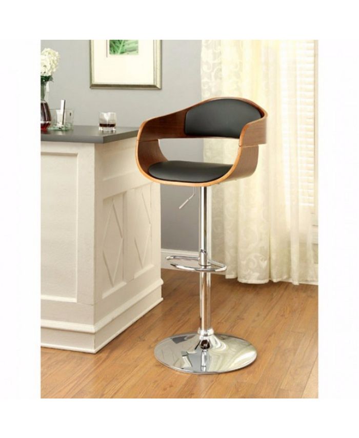 Benzara Contemporary Style Bar Chair with & Bent Wood - Macy's