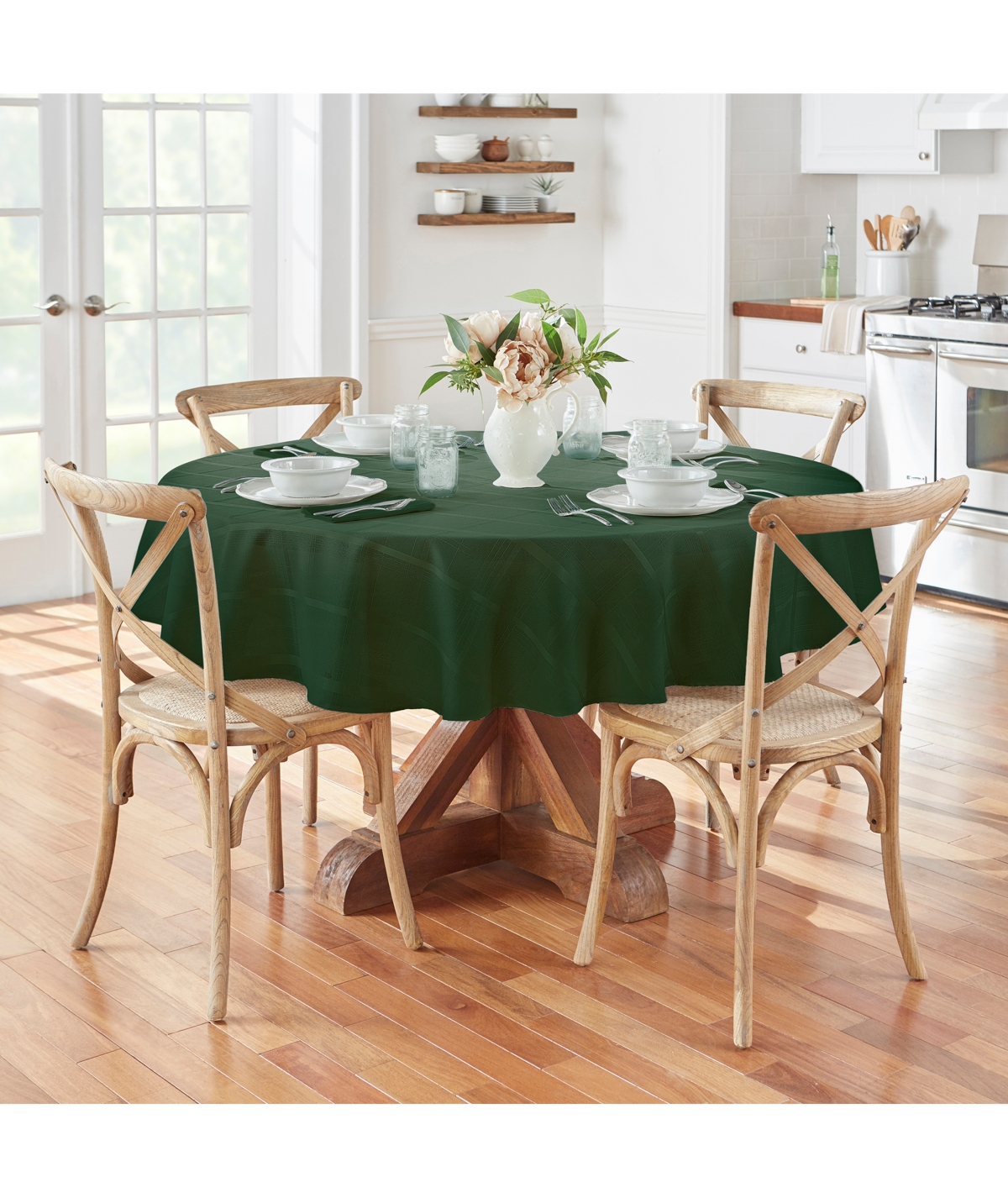 Click here for Elrene Elegance Plaid Round Tablecloth  70 - Holly... prices