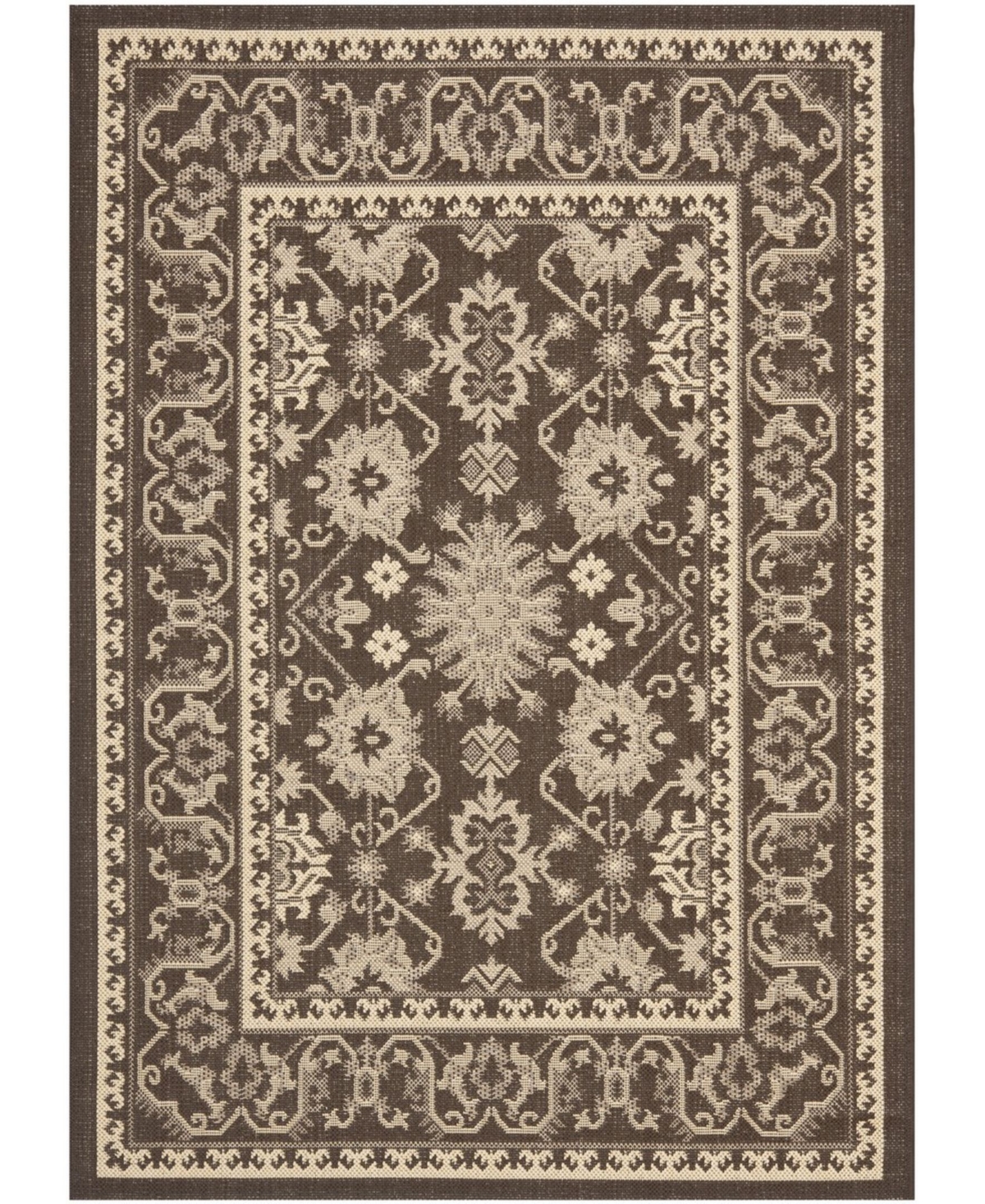 Click here for Safavieh Courtyard CY6727 Chocolate and Cream 53 x... prices