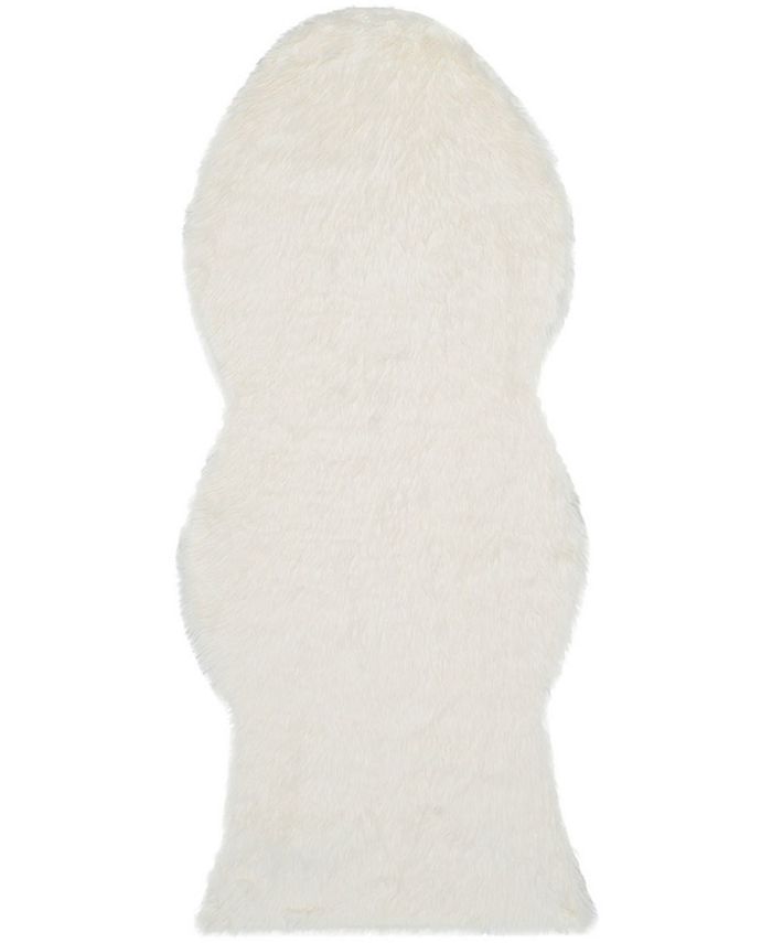 Safavieh Faux Sheep Skin Ivory 2'6" X 12' Runner Area Rug - Macy's