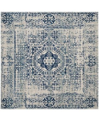 Safavieh Evoke Ivory and Blue 9' x 9' Square Area Rug - Macy's