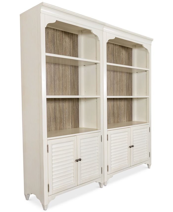 Furniture York Two-Tone Home Office Bookcase, Set of 2 - Macy's