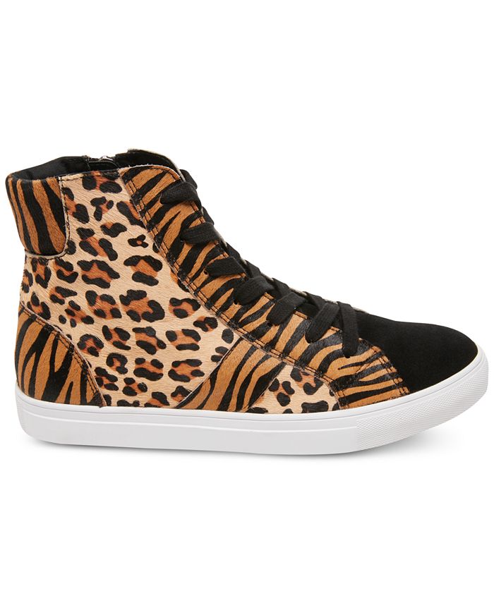 Steve Madden Men's Argos Animal-Print High-Top Sneakers - Macy's