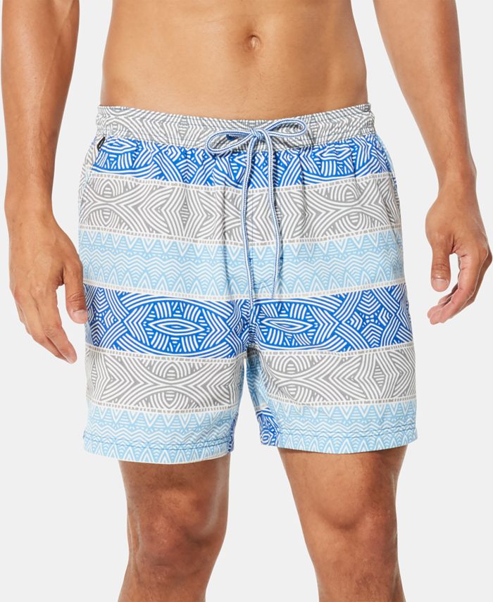 Speedo Men's Inwrought Geo-Stripe 6" Swim Trunks - Macy's