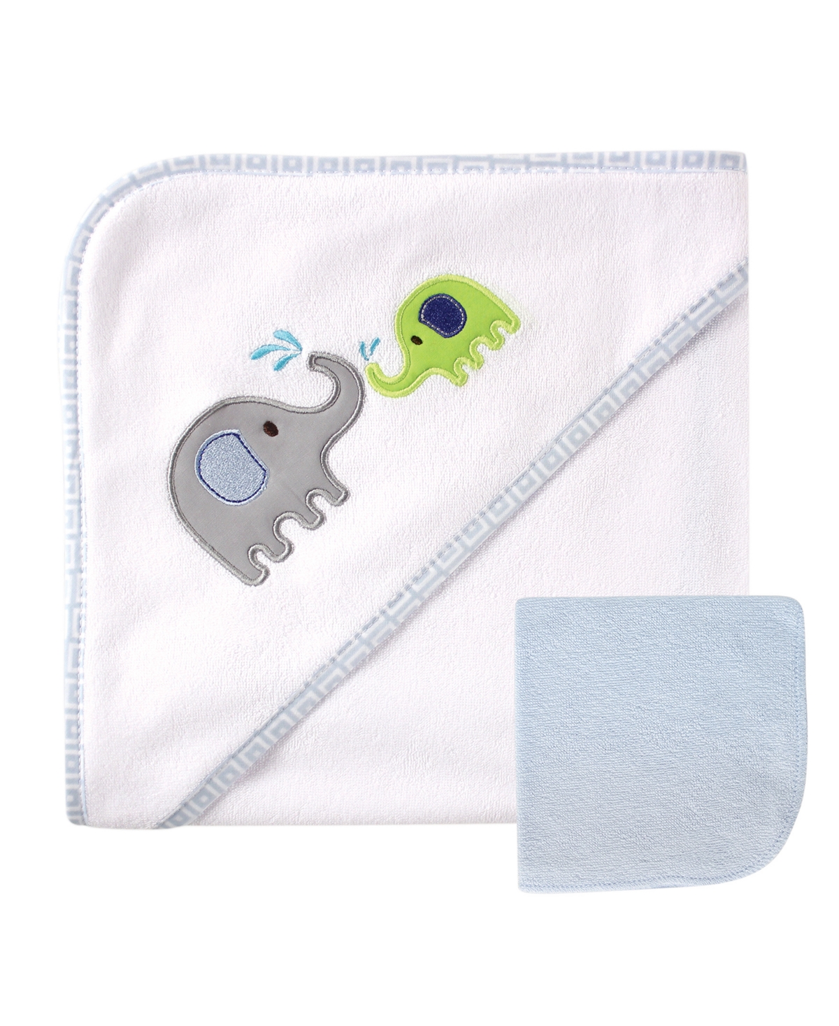 Click here for Luvable Friends Hooded Towel with Washcloths  Blue... prices