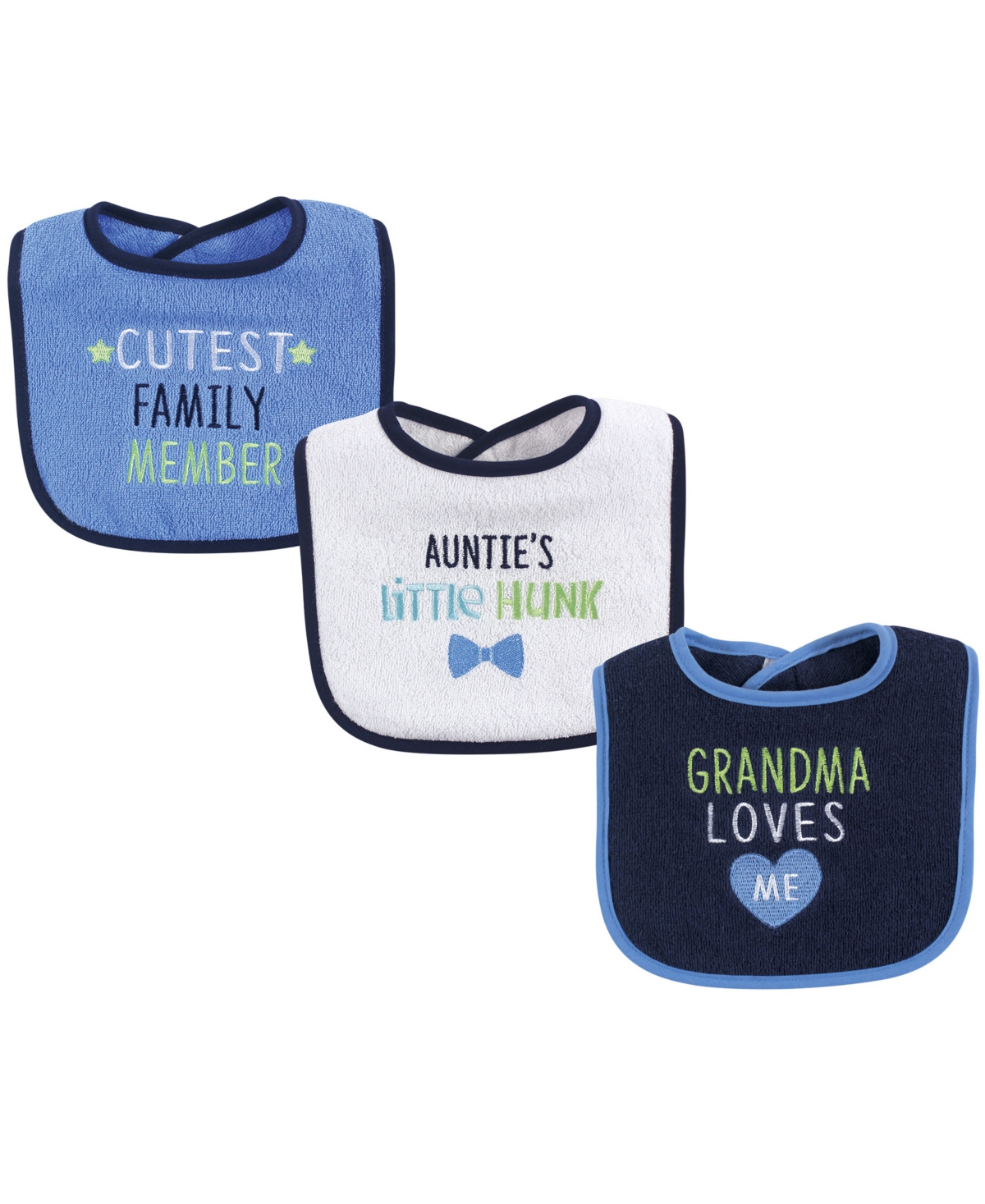 Click here for Luvable Friends Boys Cotton Drooler Bibs with Fibe... prices