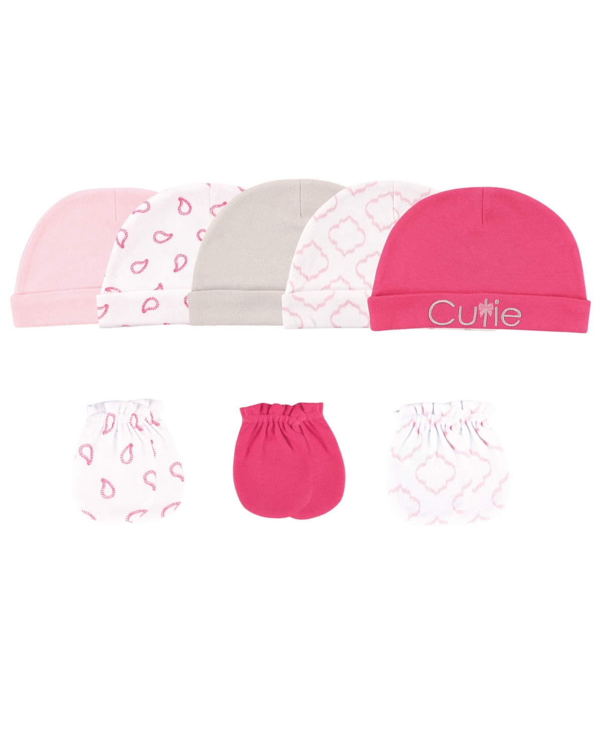 Click here for Luvable Friends Baby Girls Cotton Caps and Scratch... prices