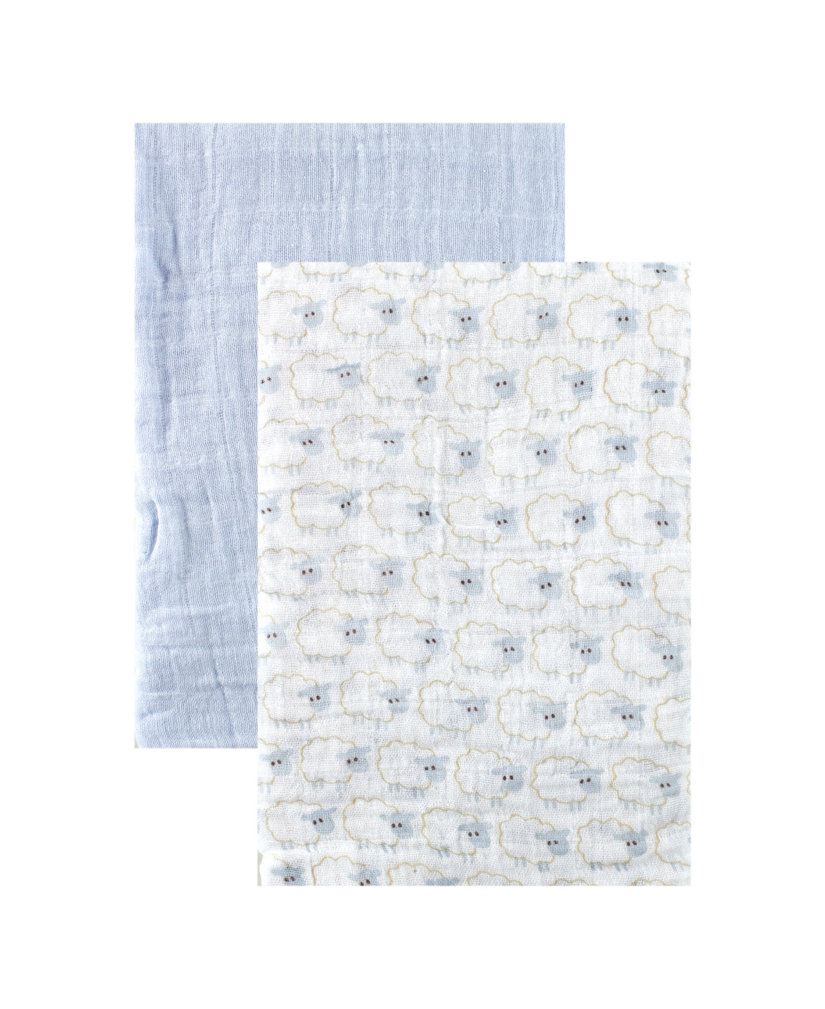 Click here for Hudson Baby Boys 2Pk Muslin Blanket - Blue prices