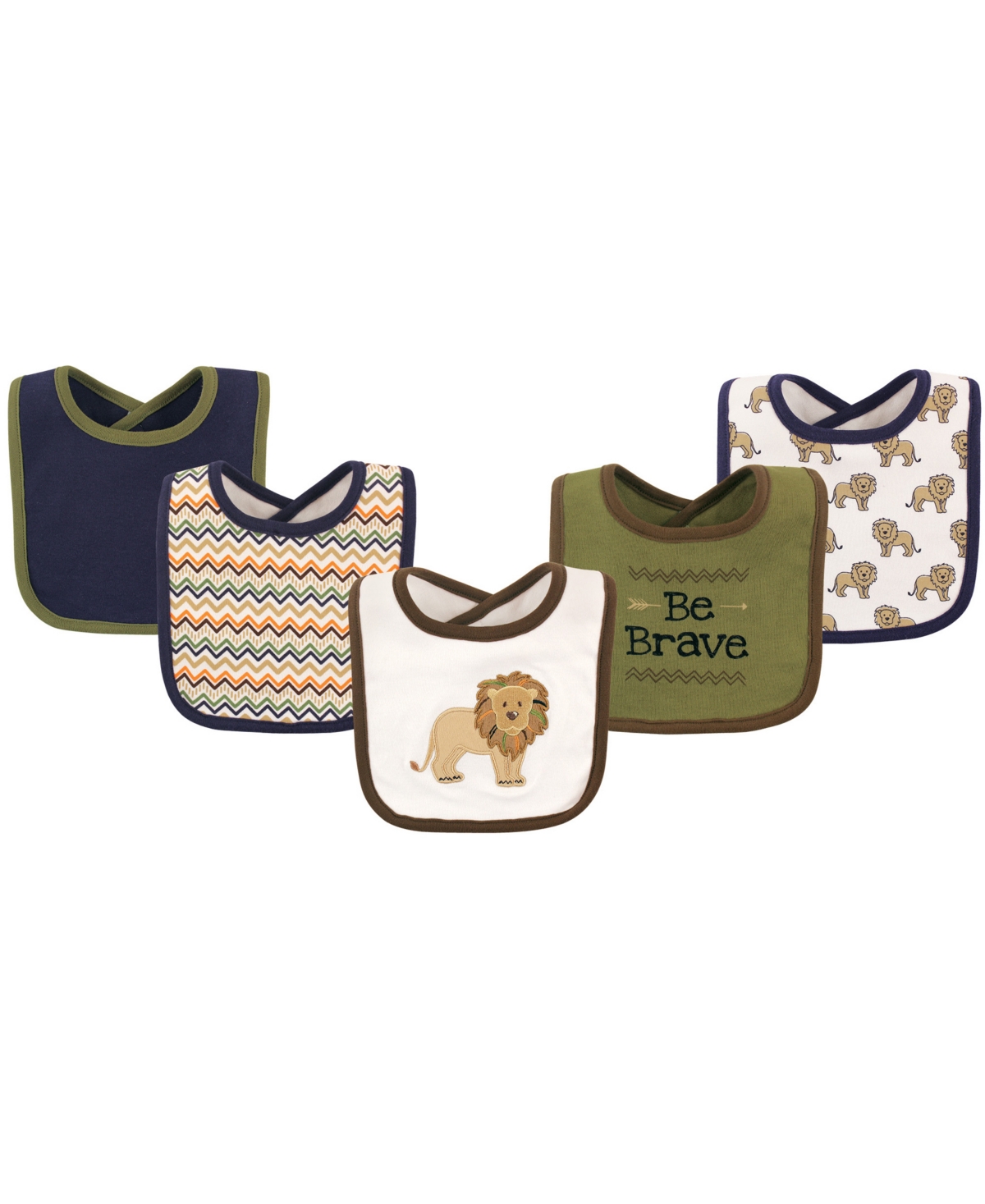 Click here for Hudson Baby Boys 5Pk Interlock Bibs - Lion prices
