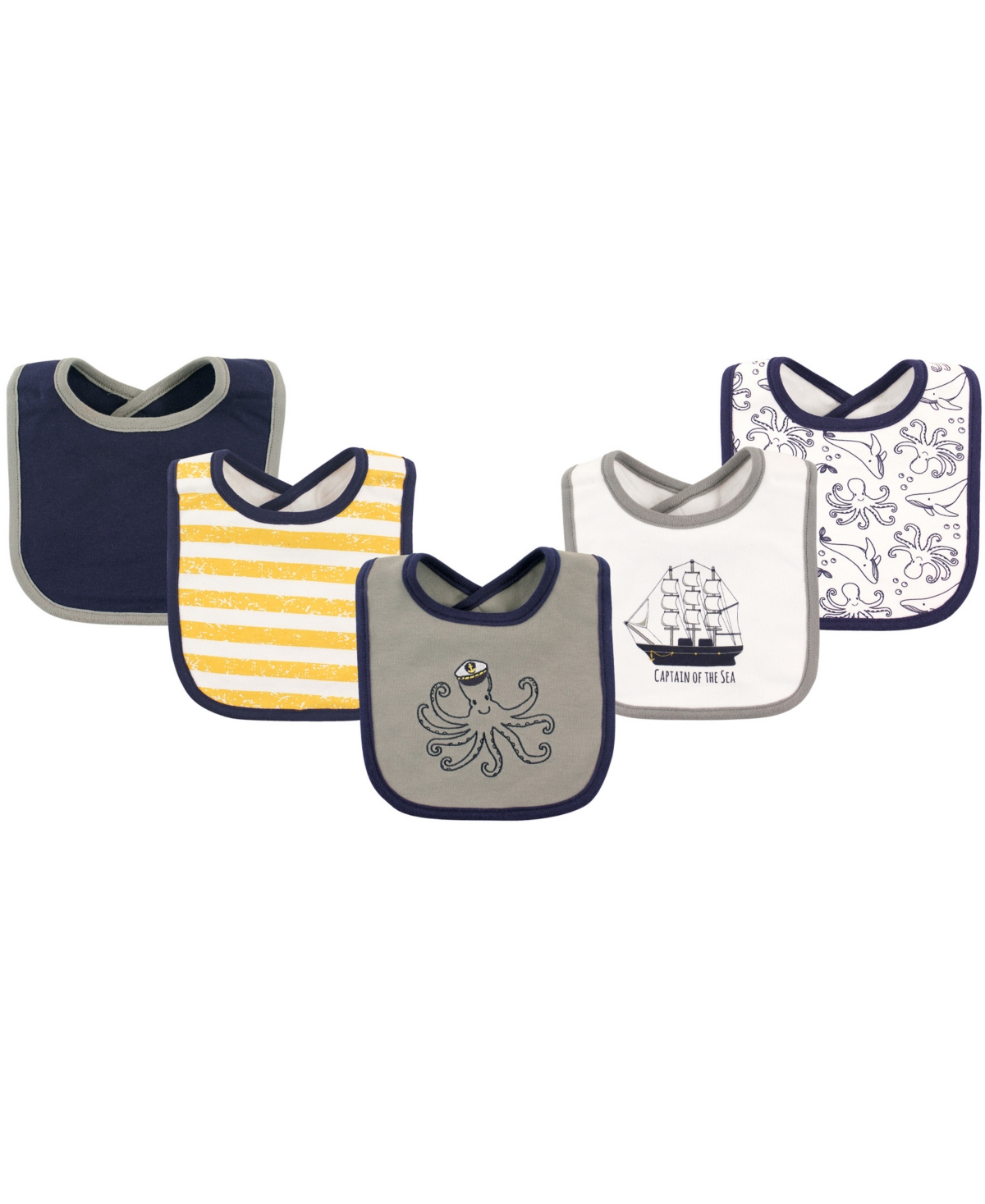 Click here for Hudson Baby Boys 5Pk Interlock Bibs - Sea Captain prices