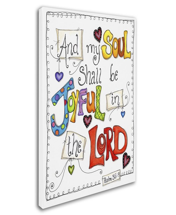 Trademark Global Jennifer Nilsson Words of Joy - Joyful Soul Canvas Art ...