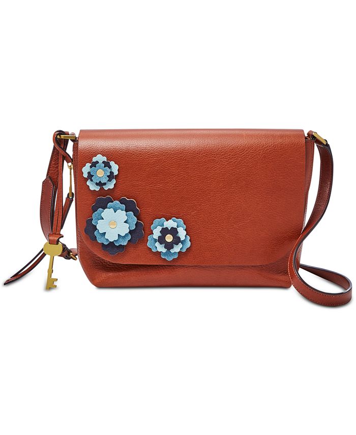 Fossil Maya Flowers Flap Crossbody - Macy's
