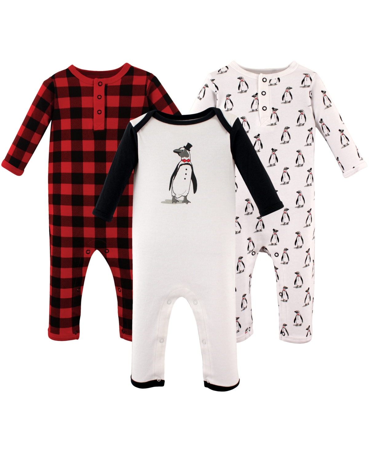 Click here for Hudson Baby Baby Boys Hudson 3Pk Coverall - Pengui... prices