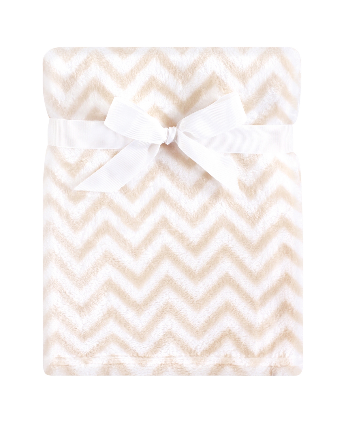 Click here for Hudson Baby Infant Silky Plush Blanket  Tan Chevro... prices