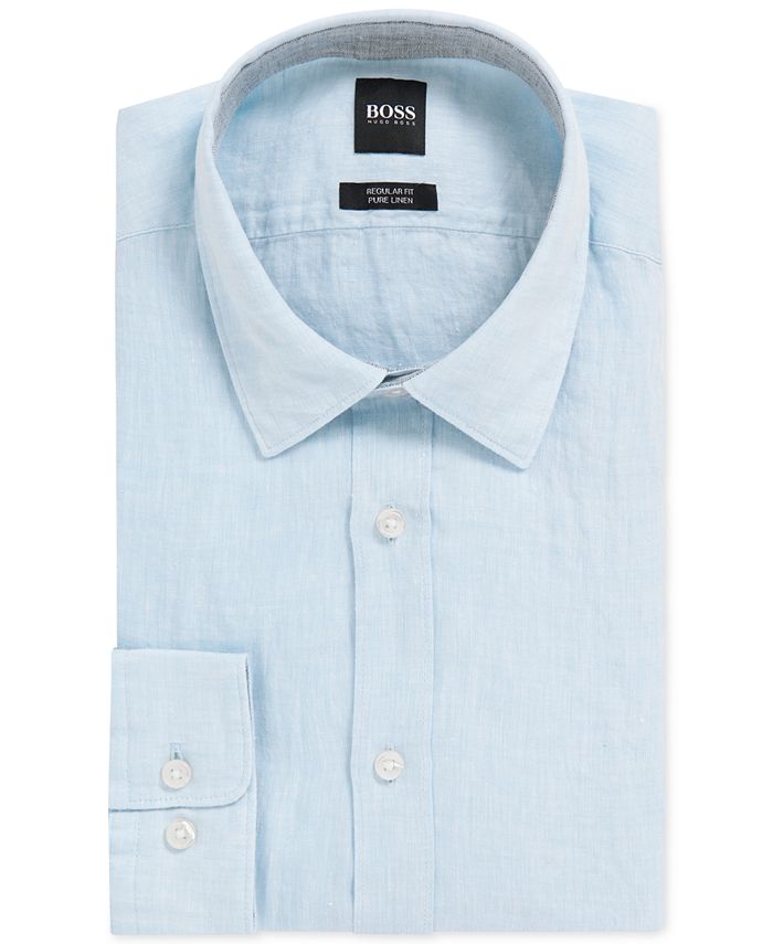 Hugo Boss Men's Regular/Classic Fit Linen Shirt - Macy's