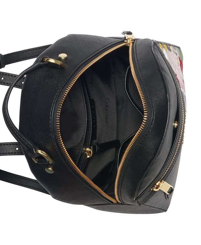 Calvin Klein Mercy Floral Leather Backpack - Macy's