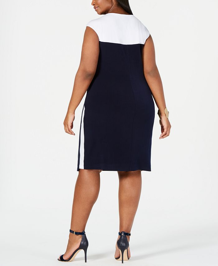 Connected Plus Size Colorblocked Sheath Dress - Macy's