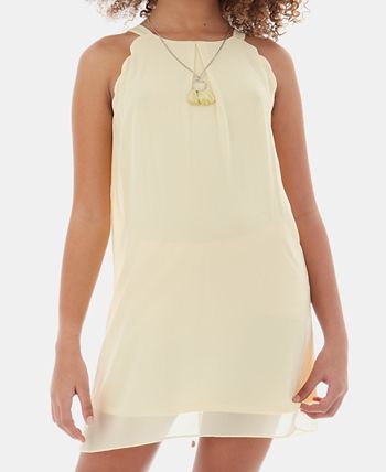 BCX Big Girls 2-Pc. Scalloped Dress & Necklace Set - Macy's