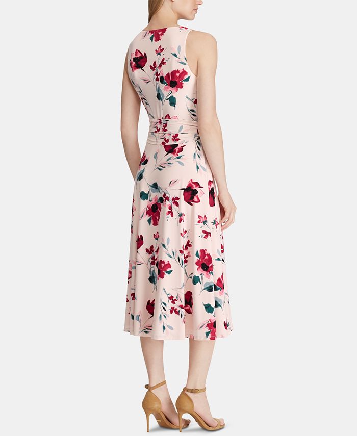 Lauren Ralph Lauren Floral Surplice Jersey Dress Macys