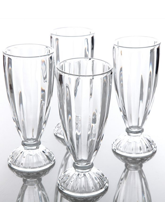 Laurie Gates 4 Piece 12 Ounce Milk Shake Glass Set - Macy's