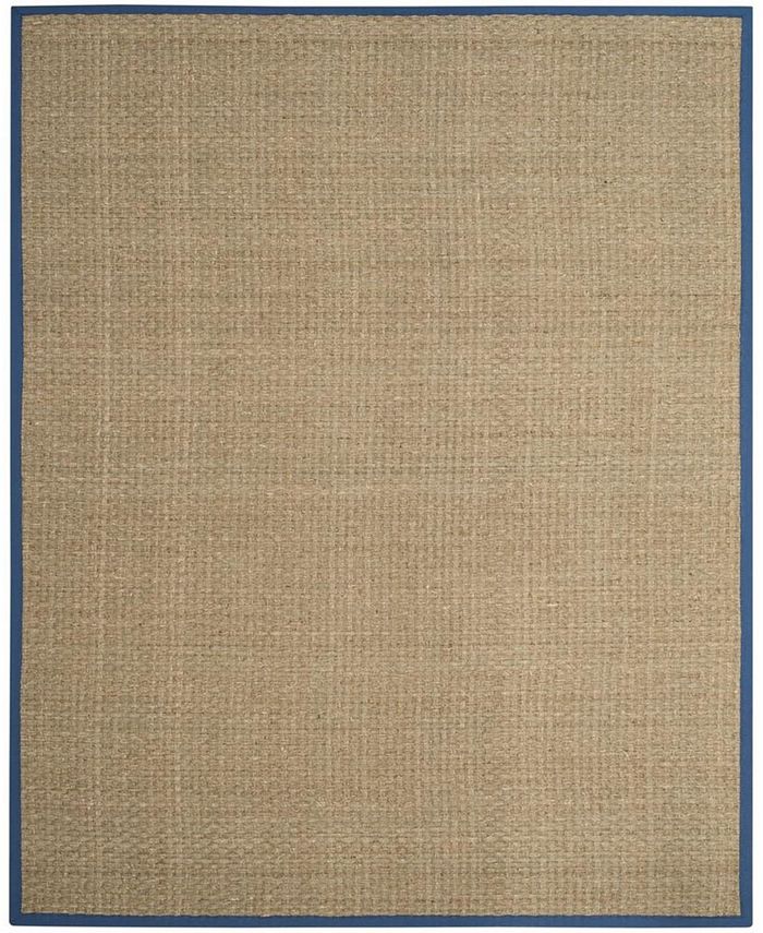 Safavieh Natural Fiber Natural and Navy 8' x 10' Sisal Weave Area Rug ...