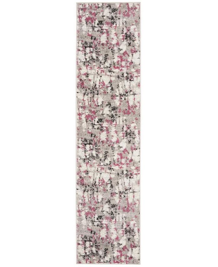 Safavieh Skyler Grey and Pink 2' x 8' Runner Area Rug - Macy's