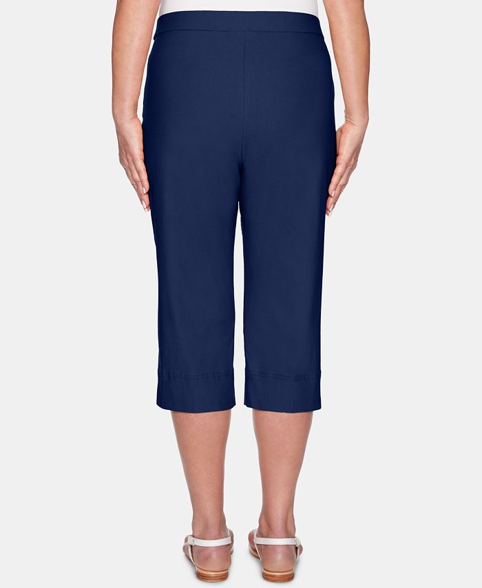 Alfred Dunner Petite Classic Allure Super Stretch Pull-On Clam Digger ...