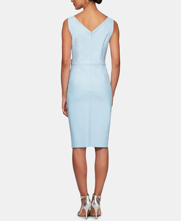 Alex Evenings Compression Embellished Ruched Sheath Dress - Macy's