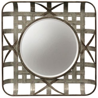 StyleCraft Indurtrial Galvanized Wall Mirror - Macy's