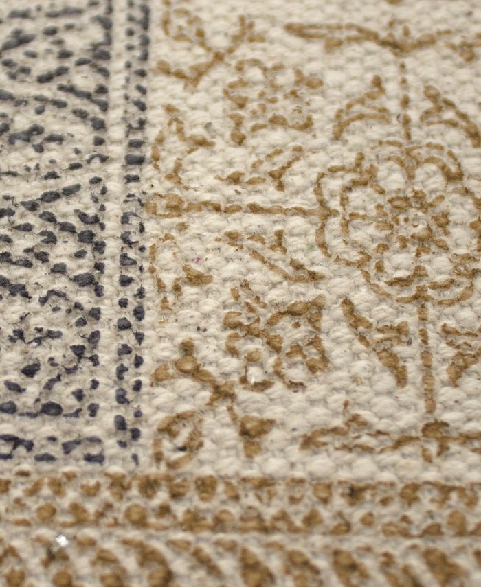 French Connection Bryn Stonewash Printed Cotton 27" x 45" Accent Rug ...