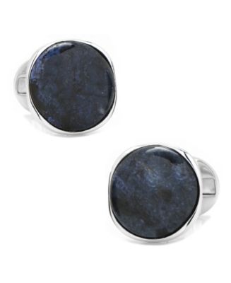 Sterling Classic Round Goldstone Galaxy Cufflinks - Macy's