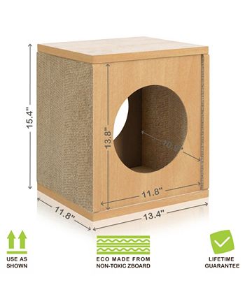 Way Basics Eco Friendly Cat Scratcher Cube House - Macy's