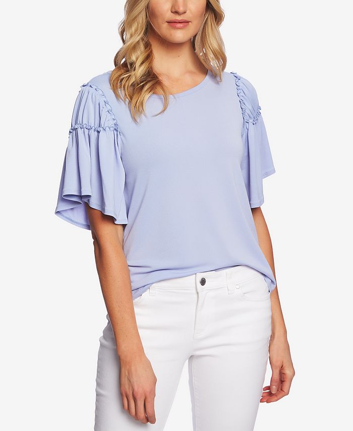 CeCe Ruffle-Sleeve Top - Macy's