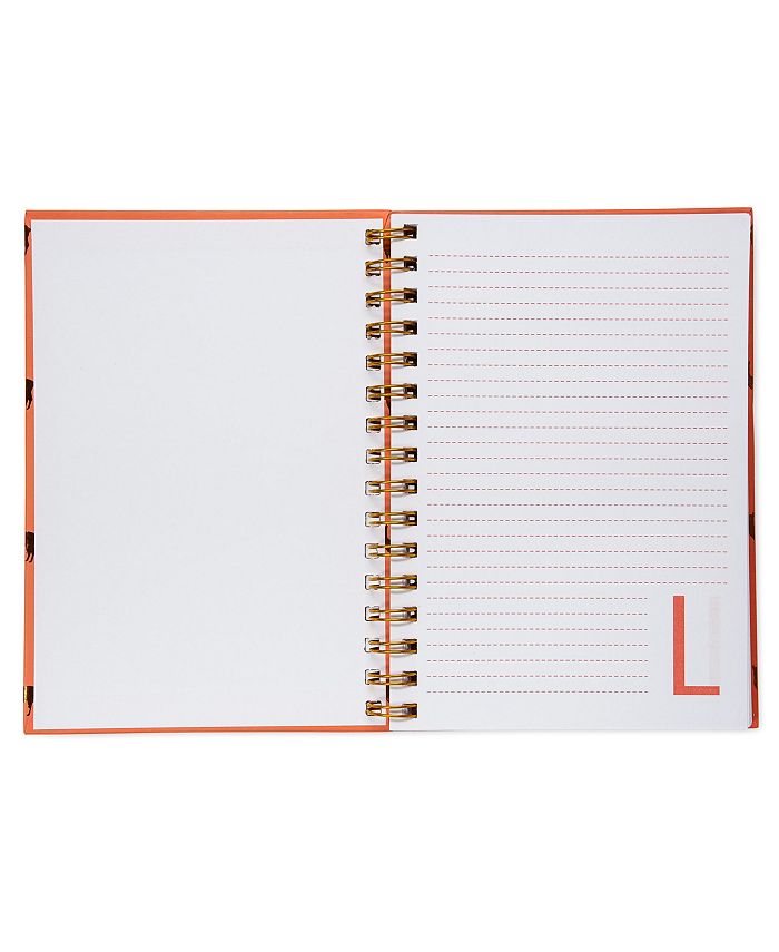 Tri-Coastal Design Monogram Spiral Notebook "L" - Macy's