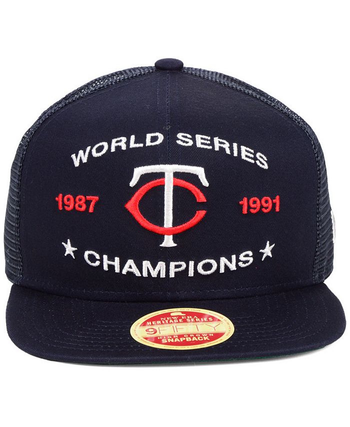 New Era Minnesota Twins Team Front Trucker 9FIFTY Snapback Cap - Macy's