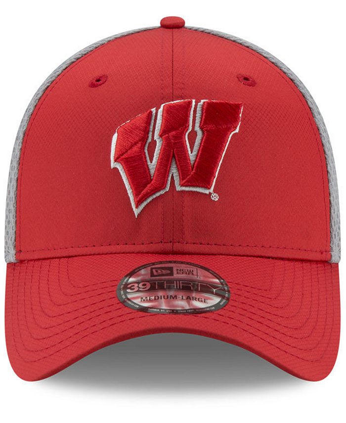 New Era Wisconsin Badgers TC Gray Neo 39THIRTY Cap - Macy's