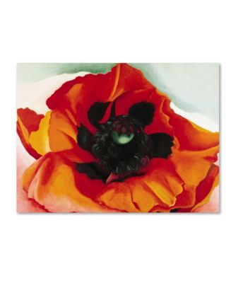Georgia O'Keefe 'Poppy' Canvas Art - 19" x 14" x 2" - Macy's