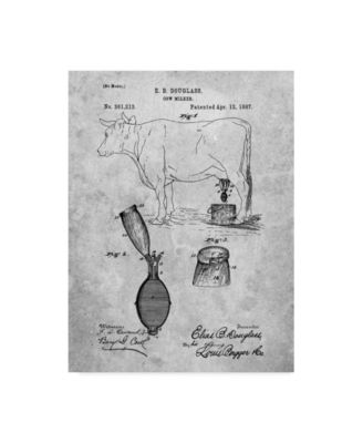 Cole Borders 'Cow Milker' Canvas Art - 47" x 35" x 2" - Macy's