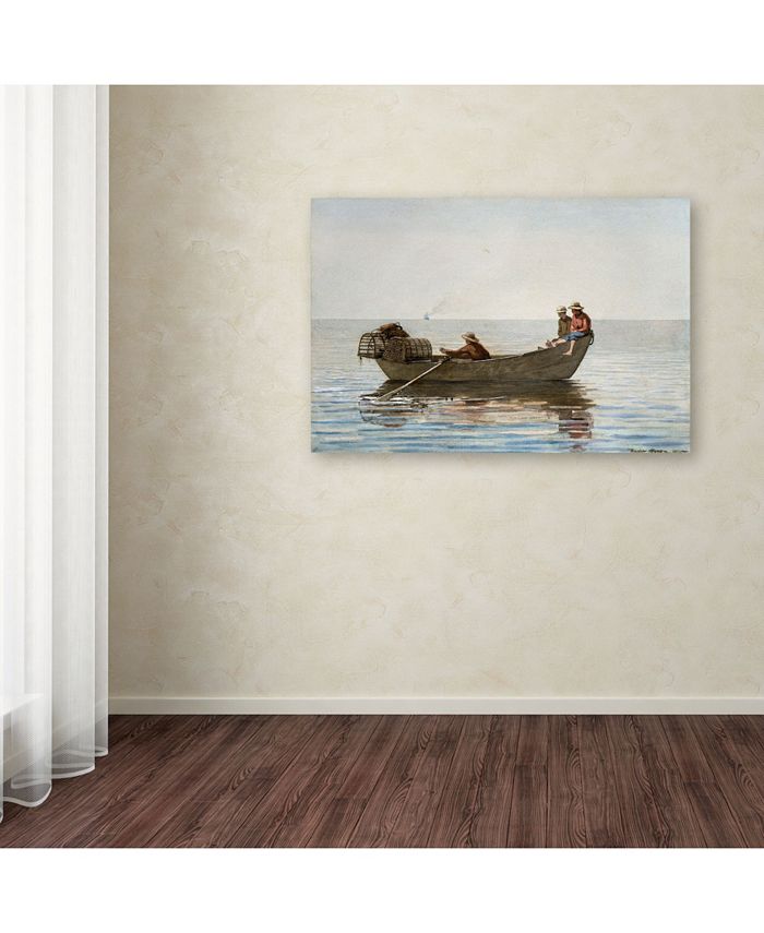 Trademark Global Homer 'Three Boys In A Dory With Lobster Pots' Canvas ...