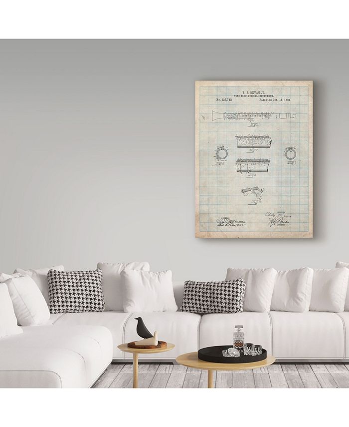 Trademark Innovations Cole Borders 'Clarinet' Canvas Art - 19" x 14" x ...