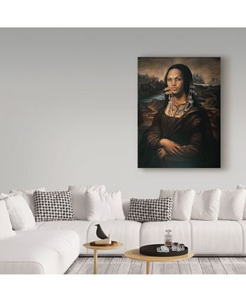 Trademark Global D. Rusty Rust 'Lisa Mona' Canvas Art - 24" x 18" x 2 ...