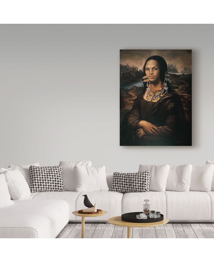 Trademark Global D. Rusty Rust 'Lisa Mona' Canvas Art - 24" x 18" x 2 ...