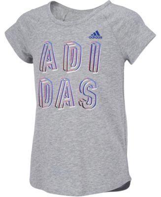 adidas Toddler Girls Logo-Print T-Shirt - Macy's