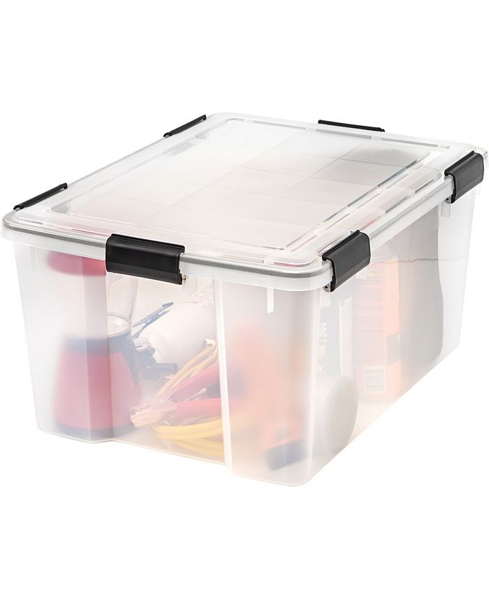 IRIS USA IRIS 62 Quart WeatherPro Storage Box, Clear - Macy's
